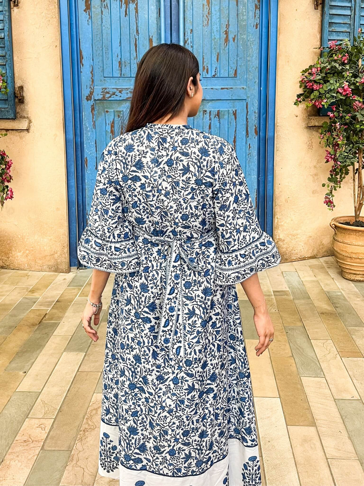 Afina Blue Floral Dress