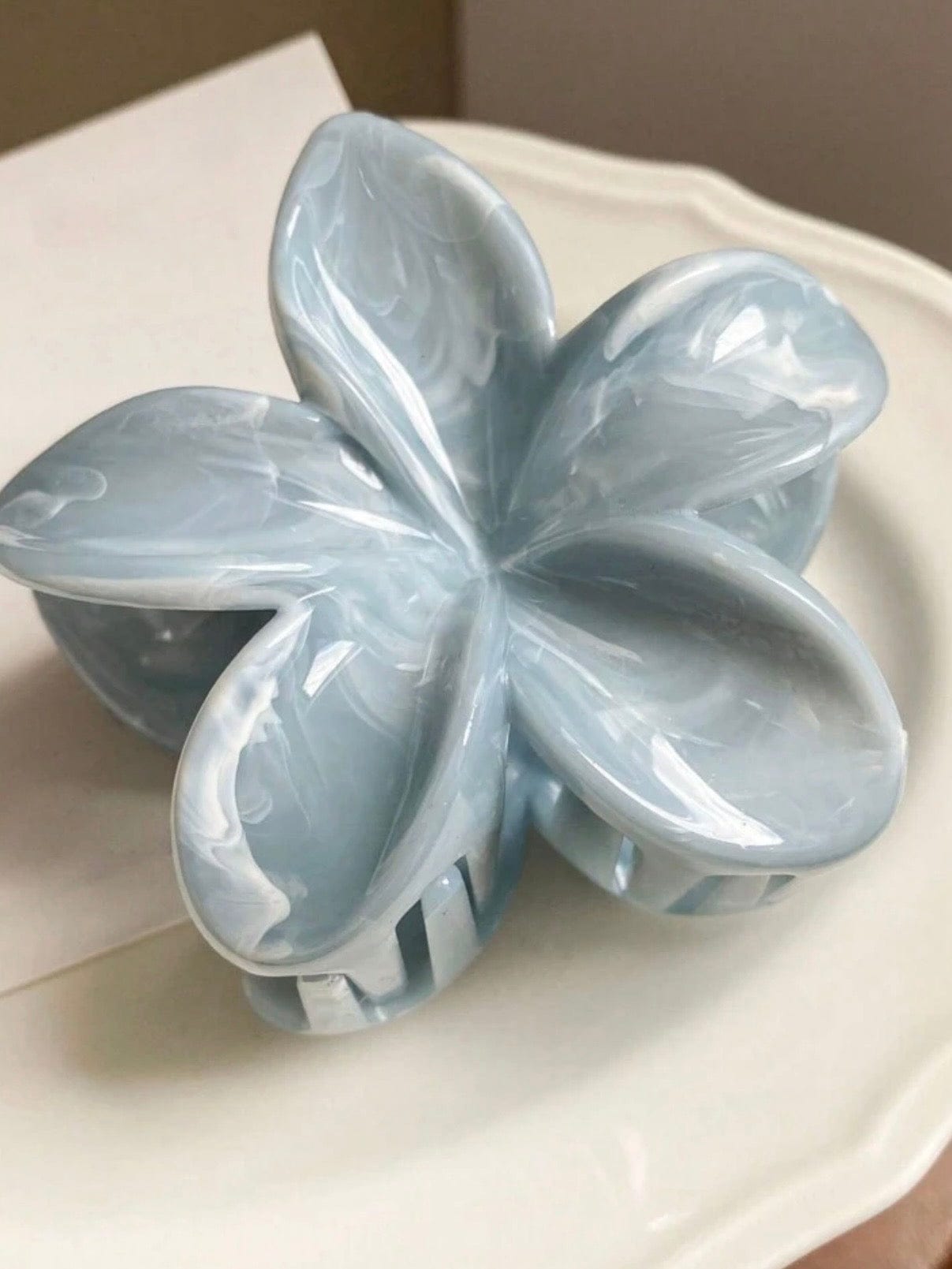 Sky Blue Floral Hair Clip