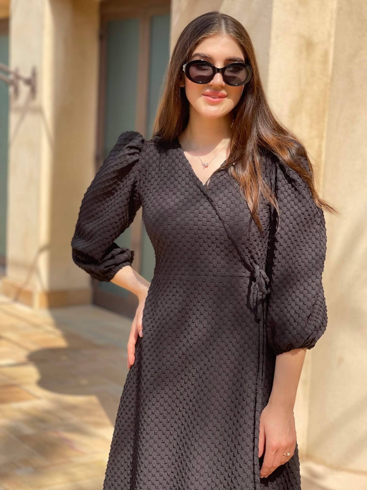 Black Textured Dress